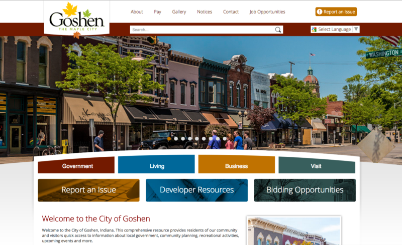 Website Management System Case Study: City of Goshen - Digital Hill Multimedia, Inc.
