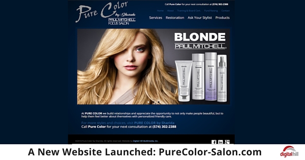 PureColor-Salon.com: New Beauty Salon Website Launch