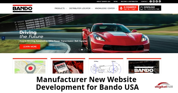 Manufacturer New Website Development for Bando USA - Digital Hill ...