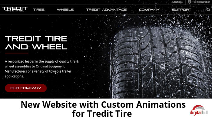 New Website with Custom Animations for Tredit Tire - Digital Hill ...