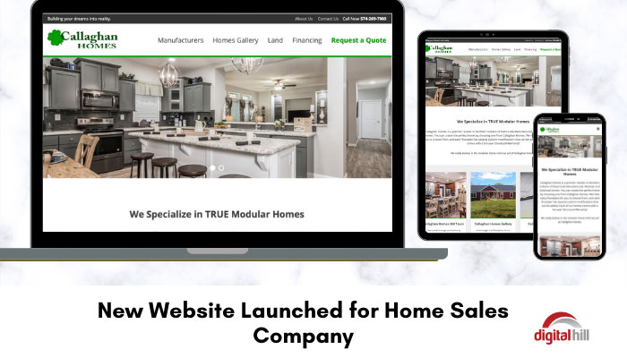 New Website Launched for Home Sales Company - Digital Hill Multimedia, Inc.