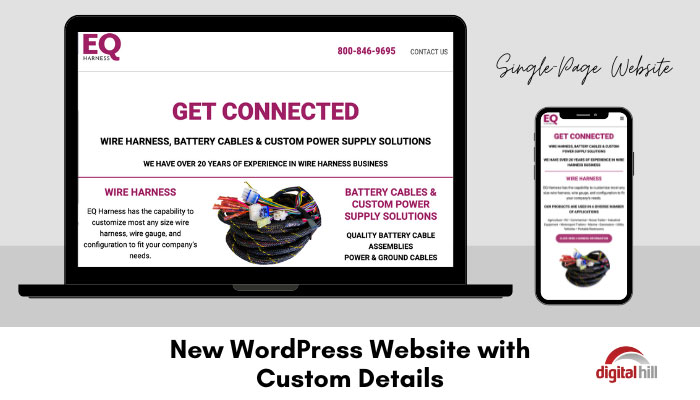 Custom Single-Page Website Launch - Digital Hill Multimedia, Inc.