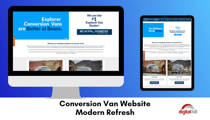 Conversion Van Website Modern Refresh - Digital Hill Multimedia, Inc.