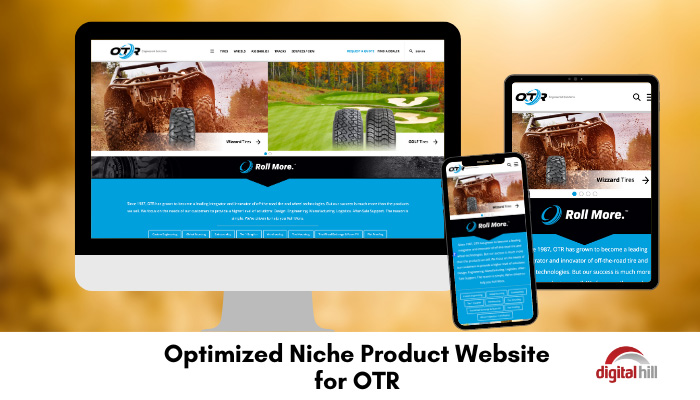 Optimized Niche Product Website for OTR - Digital Hill Multimedia, Inc.